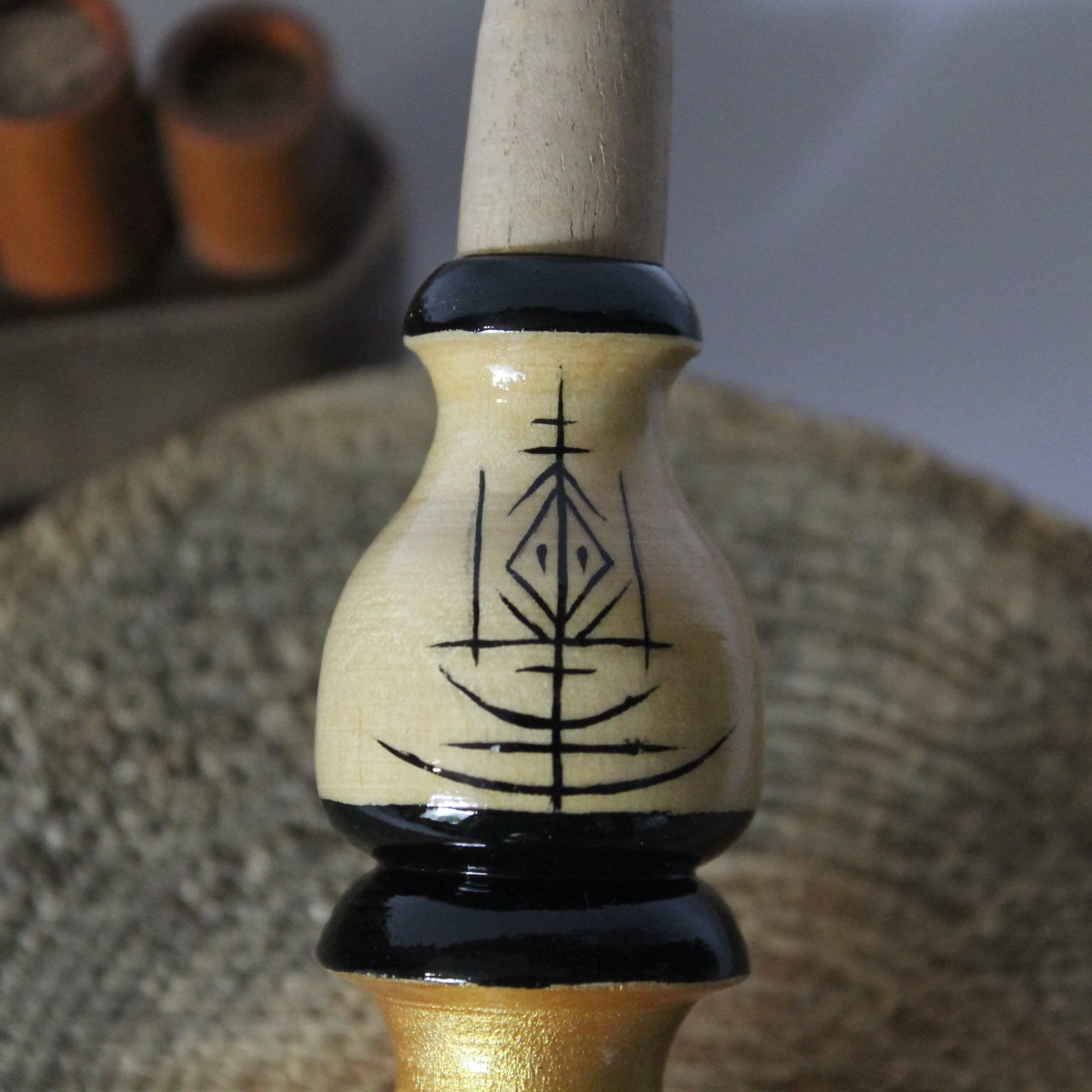 Long Wooden Pipe for Smoking Tobacco With Vikings Raven. Wood Tobacco ...