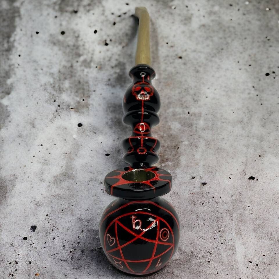 Tobacco Wooden Pipe. Wooden Smoking Pipe. Gothic Pipe. Peace Pipe ...