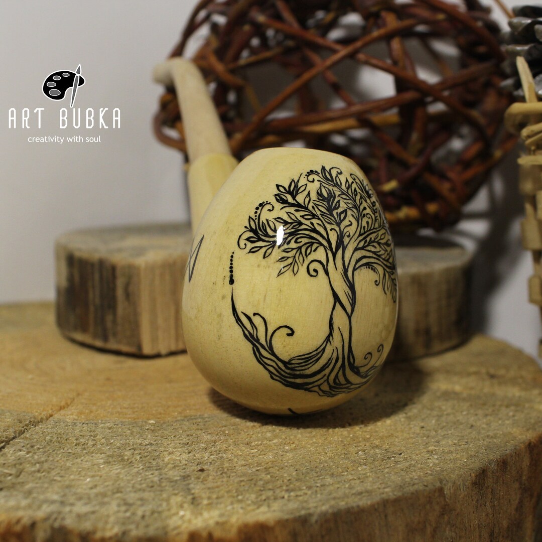 Wooden Tobacco Pipe. Celtic Pipe. Peace Pipe. Girly Pipe - Etsy