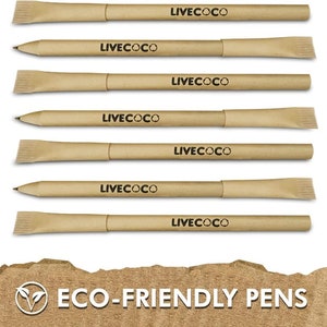 Eco-friendly Pens, Pack of 24, Kraft Paper & Steel Biodegradable Pens ...
