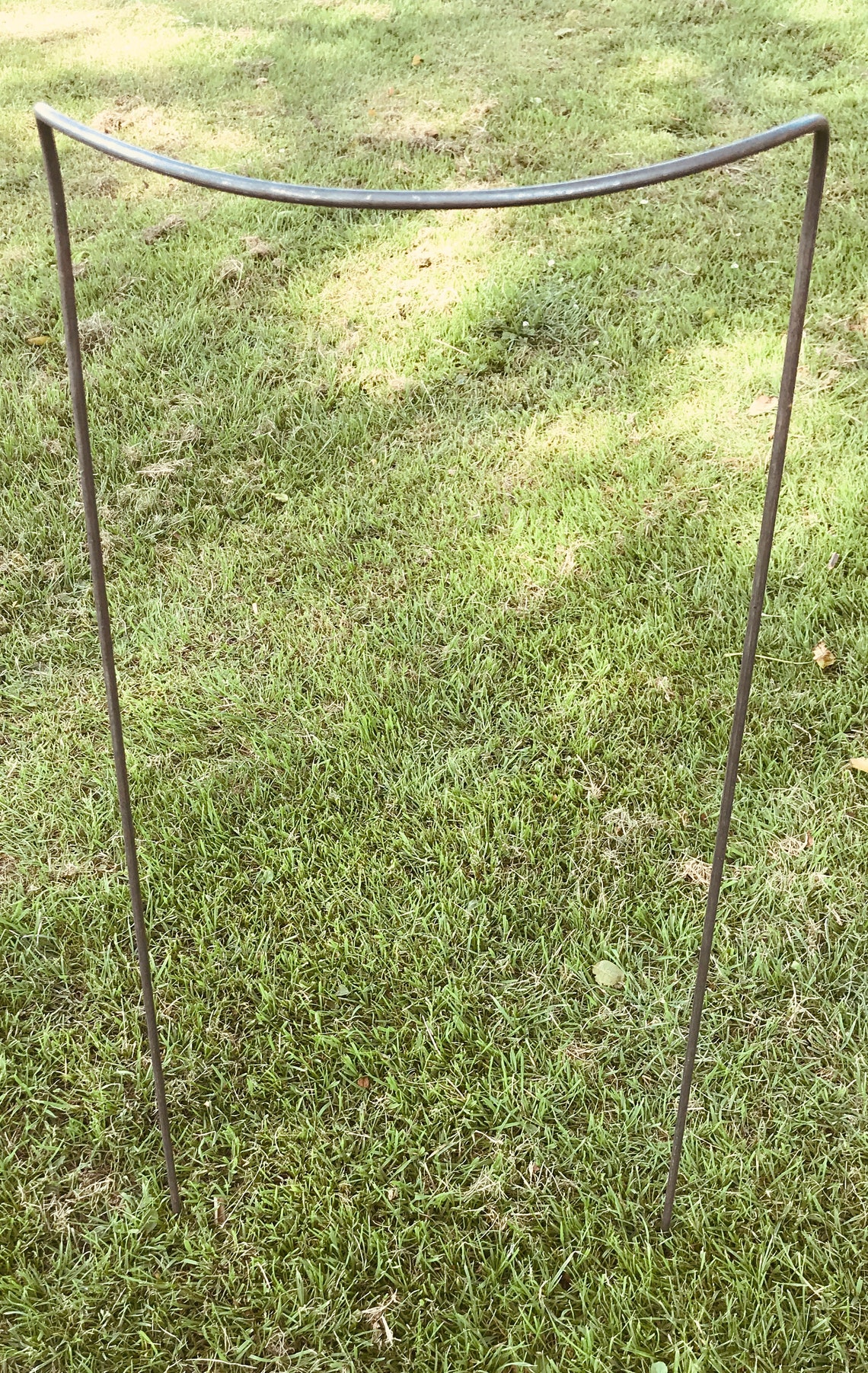 Set of 6 300mm Wide 6mm metal plant supports mixed heights. | Etsy