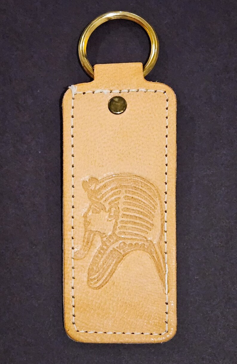 Egyptian Artisans - Natural Leather Ancient Egyptian Keychains - Etsy