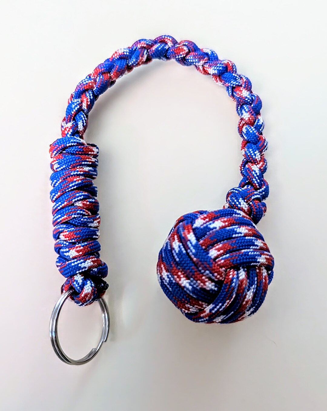 The Rattler Custom Monkeys Fist Paracord Keychain With 1 Inch Steel ...