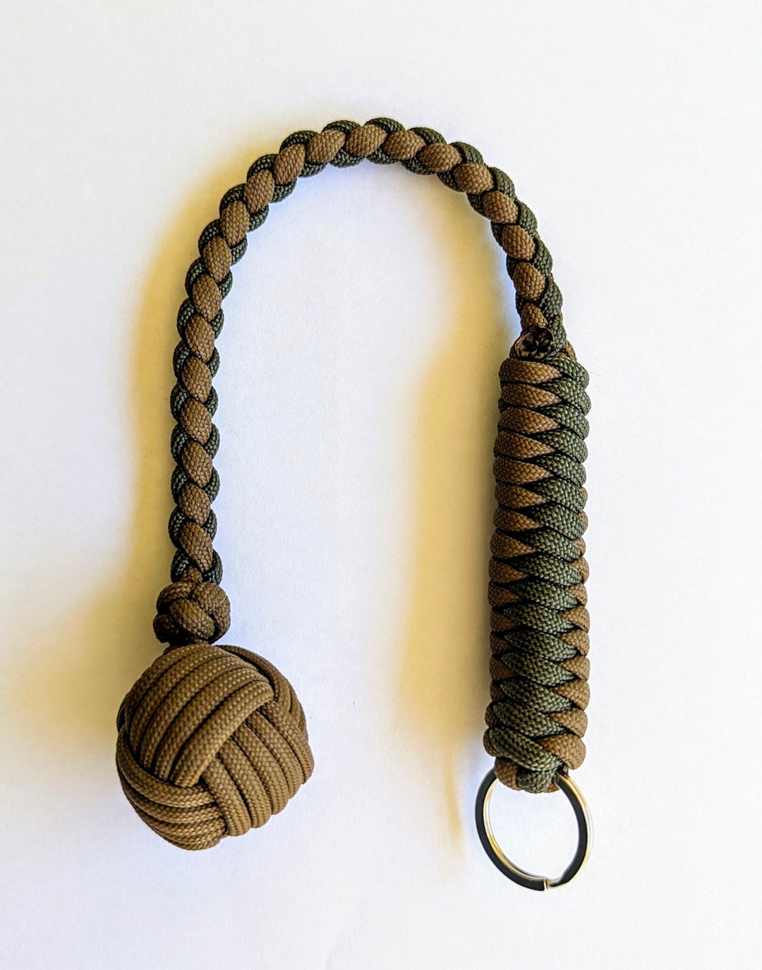 Upgraded Rattler - Custom Monkeys Fist Paracord Keychain With 1 Inch ...