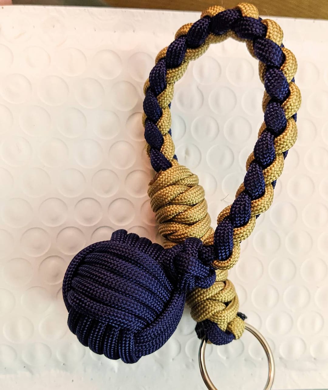 The Rattler Customizable Monkeys Fist Paracord Keychain W/ - Etsy