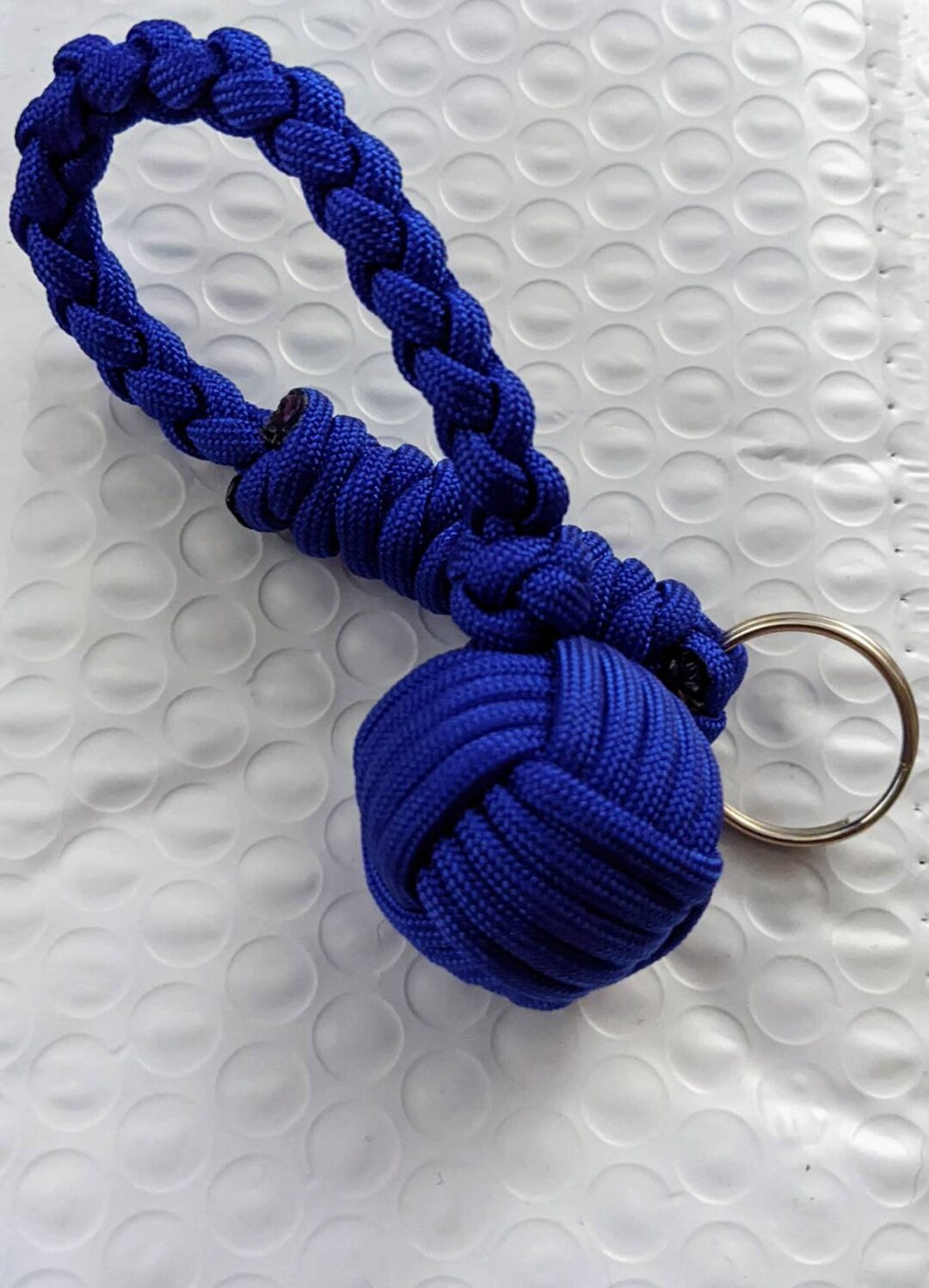 The Rattler - Custom Monkeys Fist Paracord Keychain With 1 Inch Steel ...