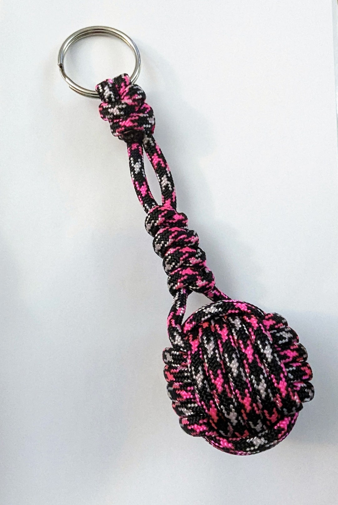 Custom Monkey Fist Paracord Keychain Snake Knot Design - Etsy