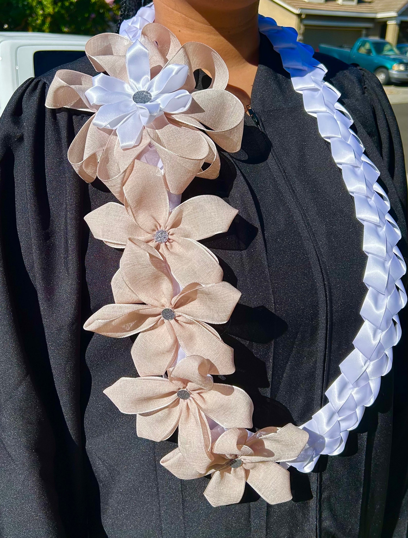 Handmade Satin Lei With Flowers – Graduation & Special Events - Etsy