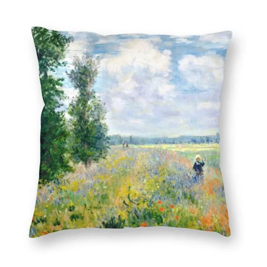 Claude Monet Pillow Case, Art Throw Pillow Cover, Square Decorative ...
