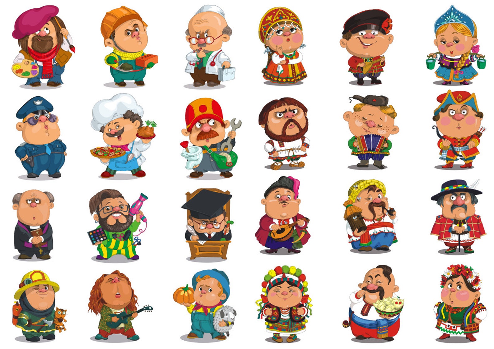 60 Funny Little People Vector SVG PNG JPG Pdf Cdr Digital Download ...