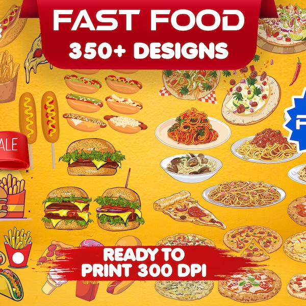 Fast Food Clip Art - Etsy