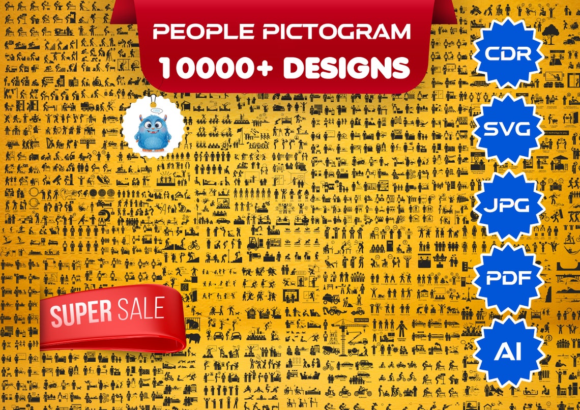 10000 People Pictogram Vector SVG Figure Icon Symbol Sign Pictogram ...