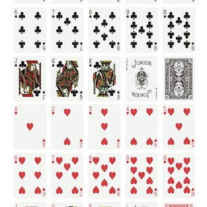 Playing Cards SVG | Poker Playing Card Full Deck Vector PNG 52 Playing ...