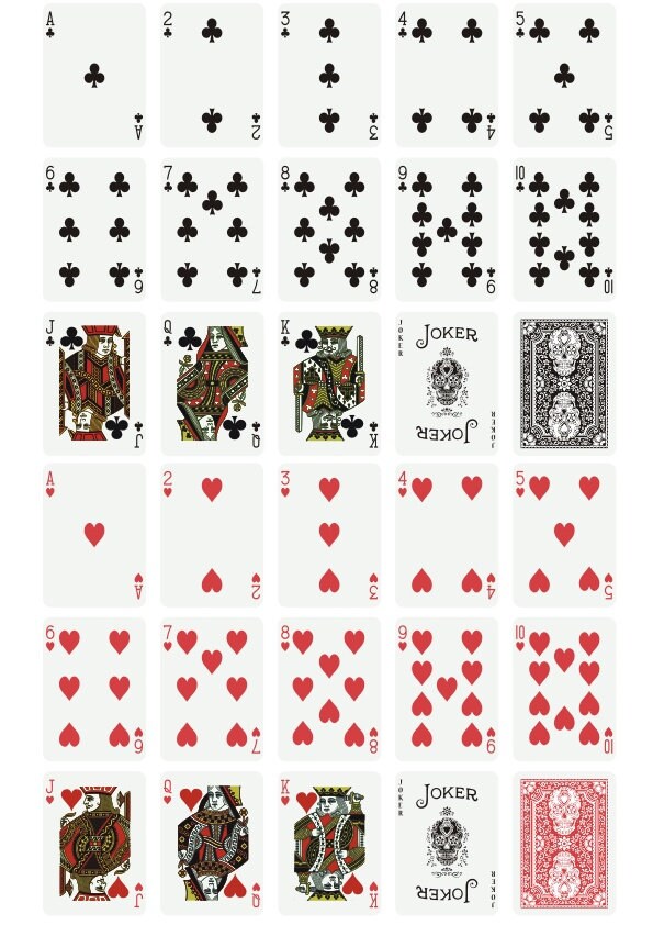 Playing Cards SVG | Poker Playing Card Full Deck Vector PNG 52 Playing ...