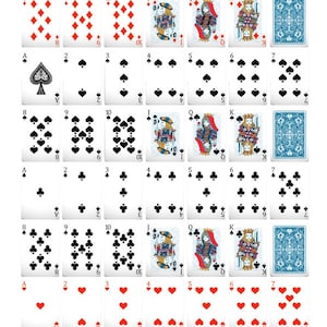 Playing Cards SVG | Poker Playing Card Full Deck Vector PNG 52 Playing ...