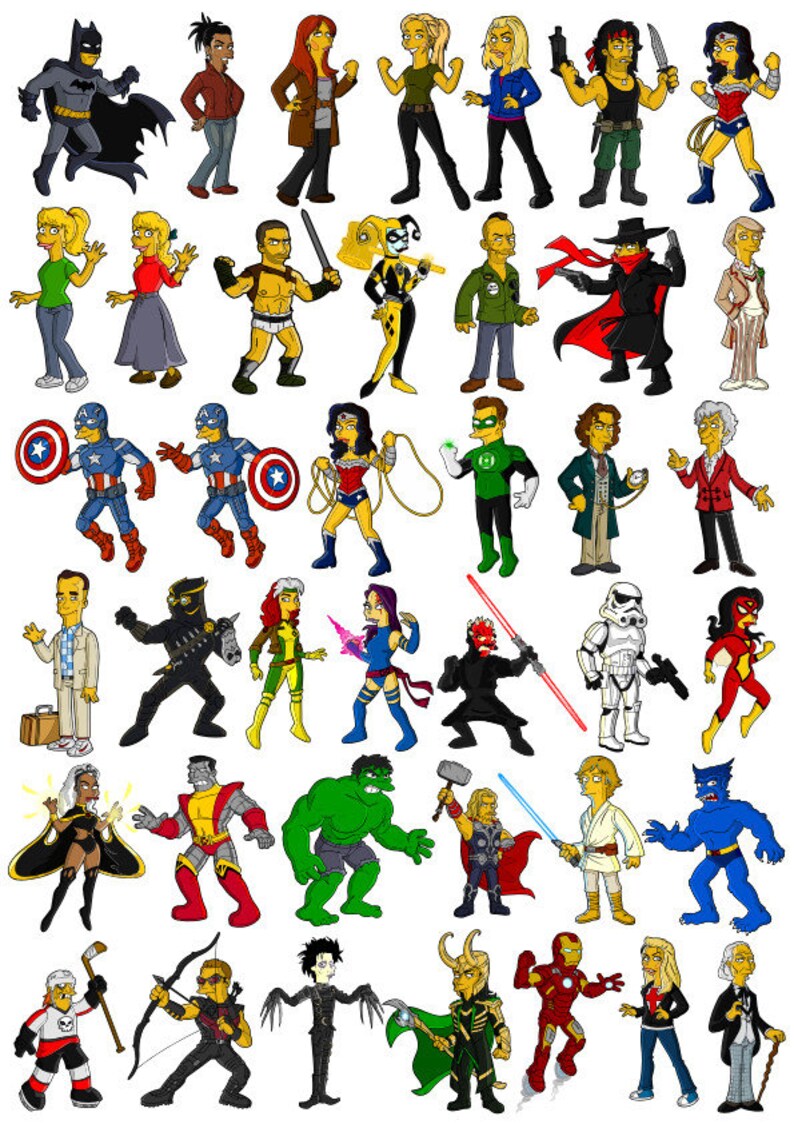 Los Simpson Vector Archivo Digital SVG Jpg CDR Bart Lisa | Etsy México