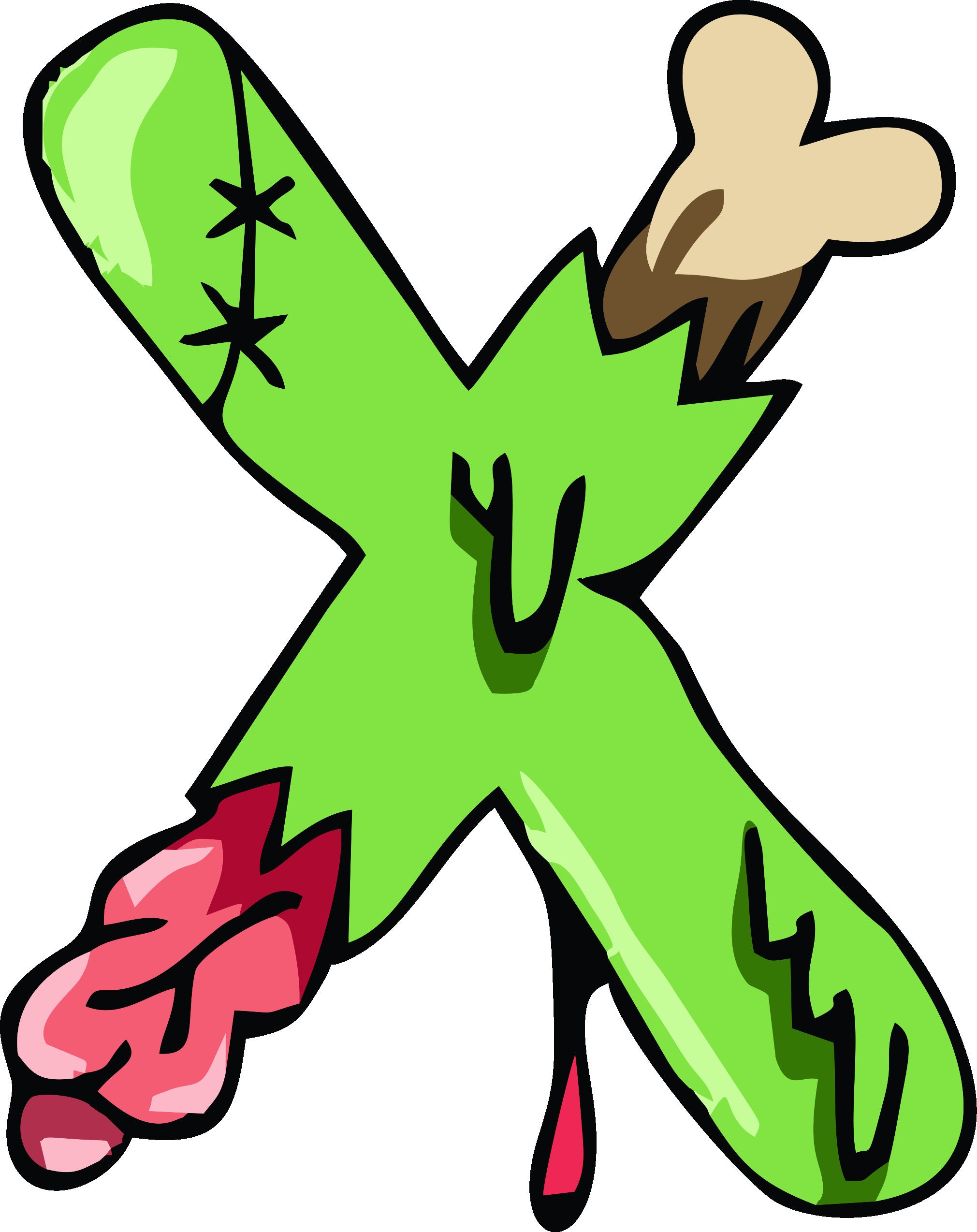 Zombie Alphabet Digital PNG 300 Dpİ A-Z - Etsy