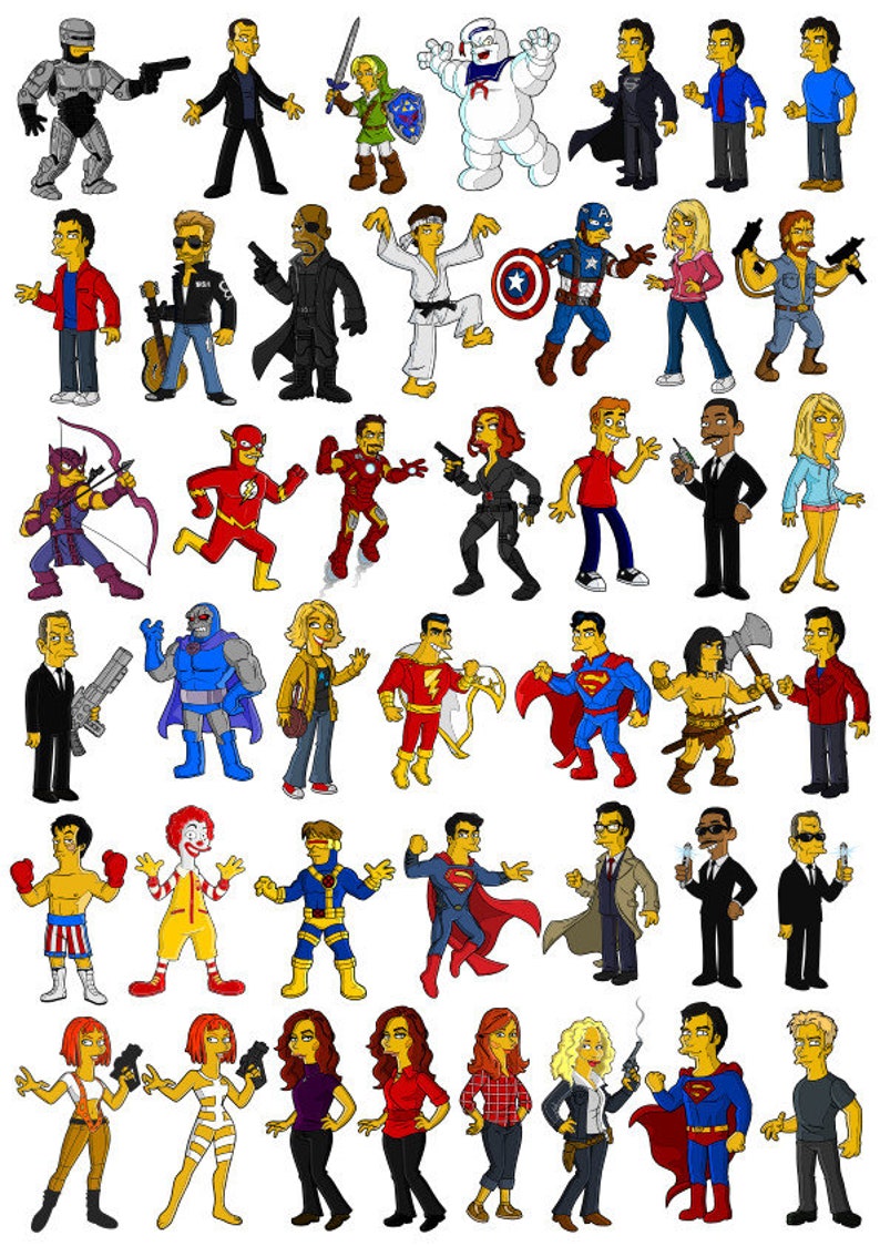 Los Simpson Vector Archivo Digital SVG Jpg CDR Bart Lisa | Etsy México