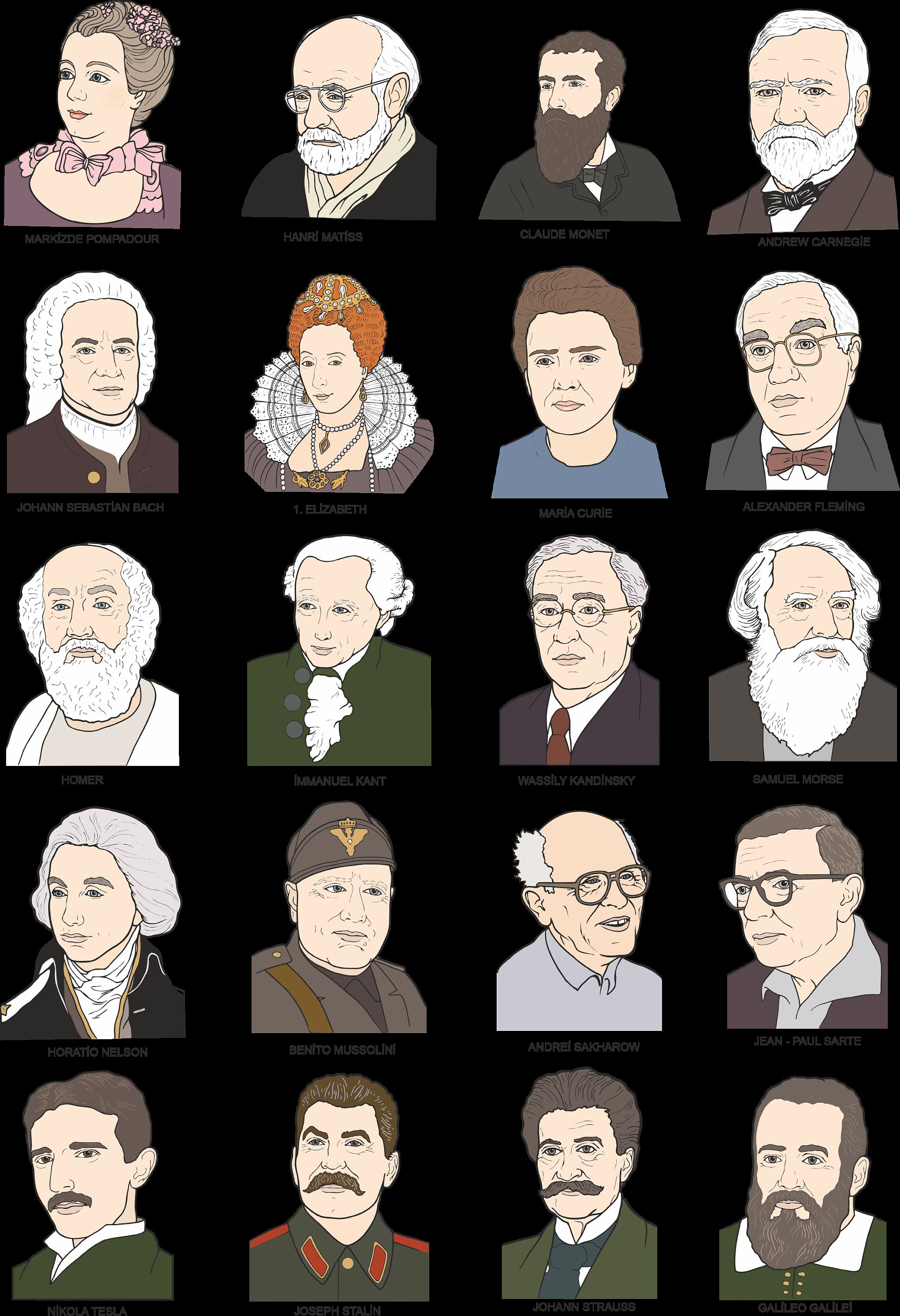 The Biggest FAMOUS Celebrity SVG, PNG 200 Archive physicists, Painters ...
