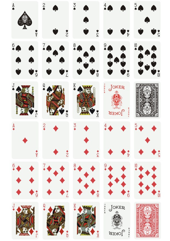 Playing Cards SVG | Poker Playing Card Full Deck Vector PNG 52 Playing ...