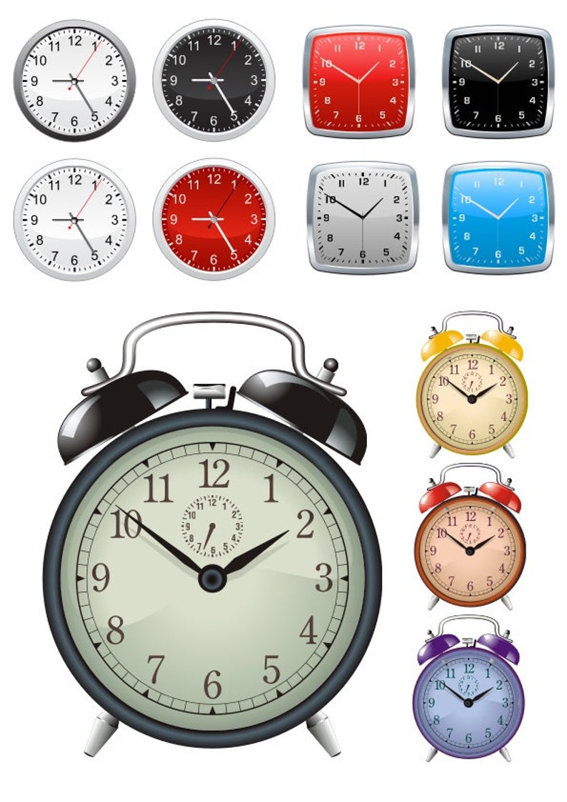 Clock Face Svg, Clock Png, Clock Face Clipart Bundle Cut Files, Clock ...