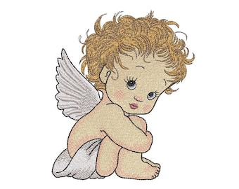 Little Angel Embroidery Design Instant Download | Etsy