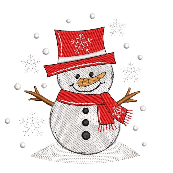 Snowman Embroidery - Etsy