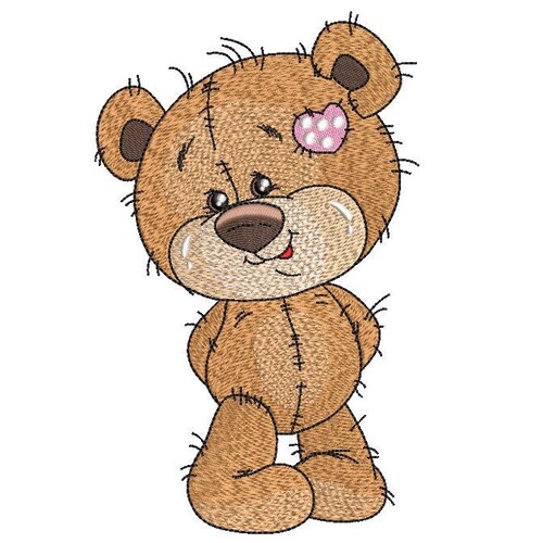 Bear Embroidery Design 3 Sizes Instant Download - Etsy
