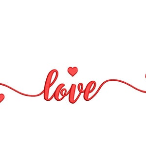 Love Embroidery Design, 5 Sizes, Instant Download - Etsy