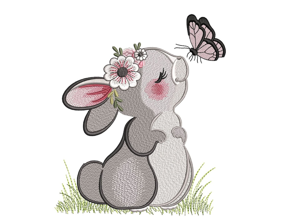 Bunny Embroidery Design, 3 Sizes, Instant Download - Etsy