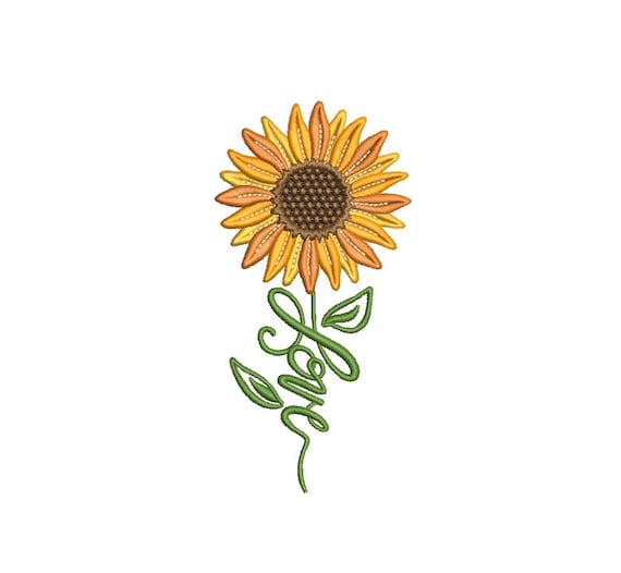 Sunflower Embroidery Design Flower Machine Embroidery File 5 - Etsy