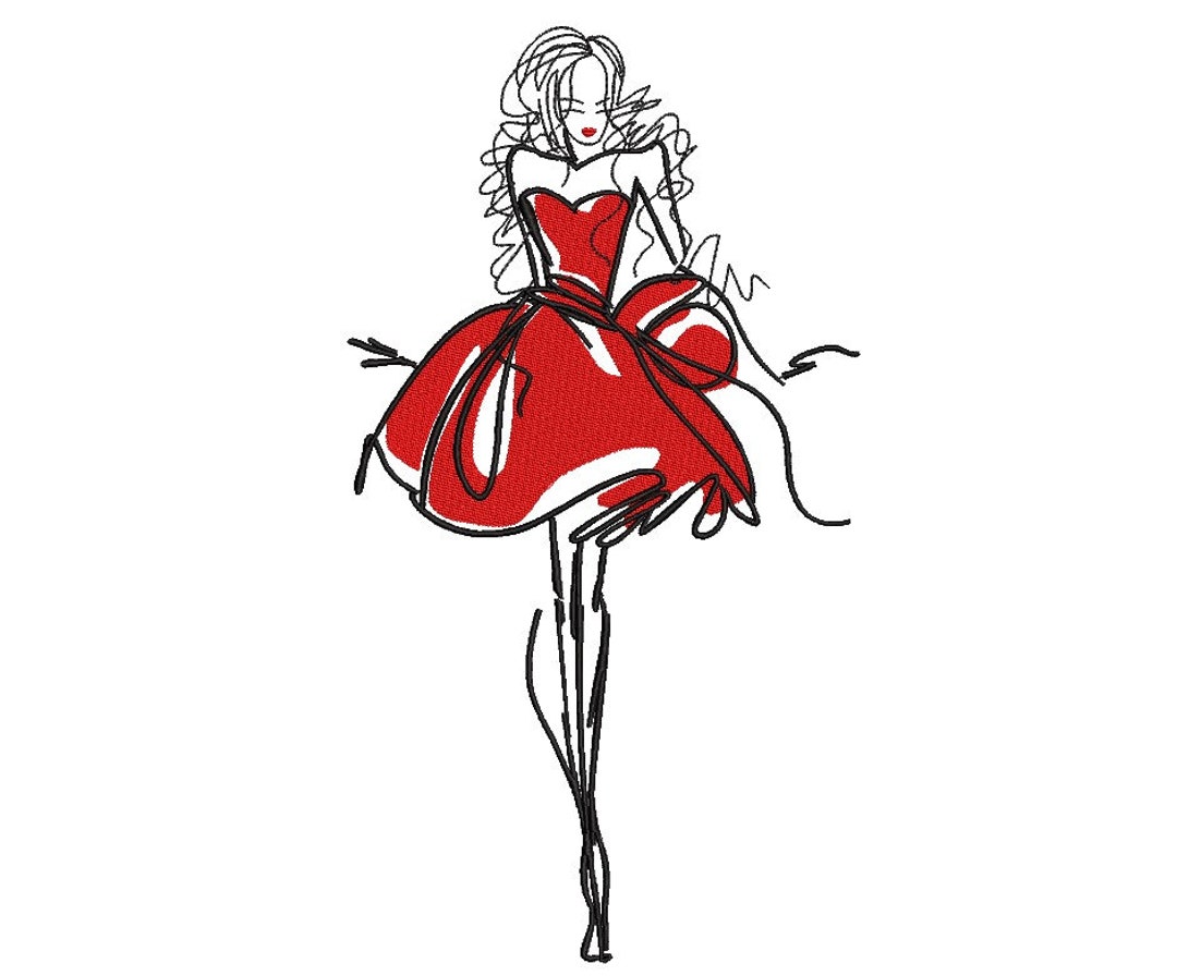 Woman Embroidery Design, 3 Sizes, Instant Download - Etsy