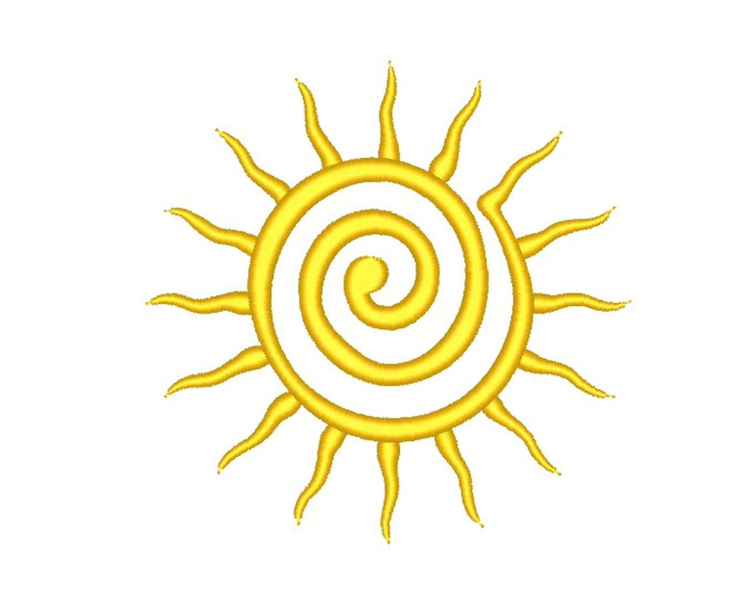 Sun Embroidery Design | Etsy