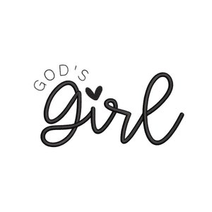 God's Girl Embroidery Design, Christian Embroidery Design, 4 Sizes ...
