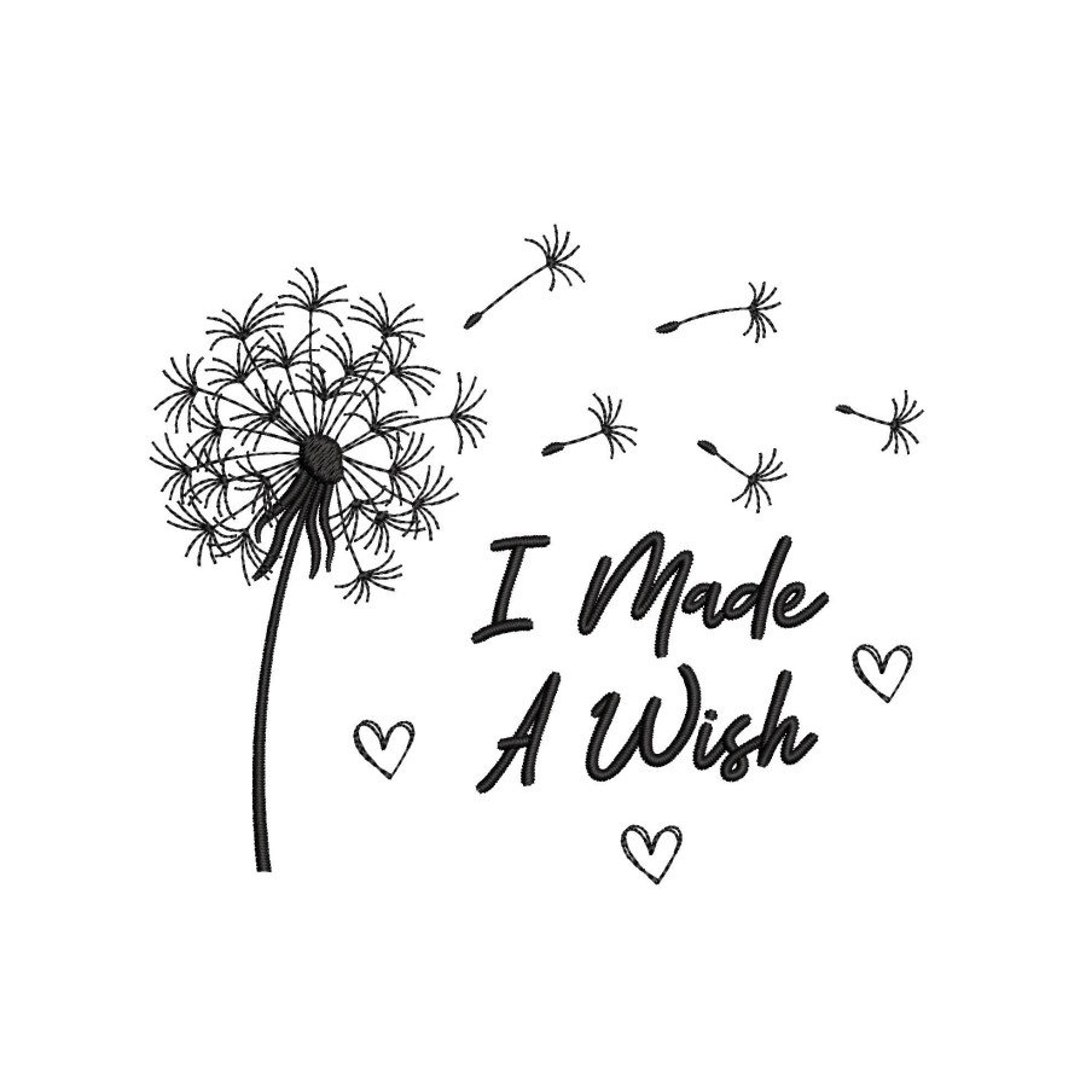 I Made a Wish Embroidery Design, 4 Sizes - Etsy