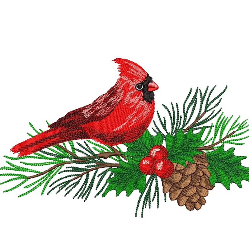 Cardinal Embroidery - Etsy
