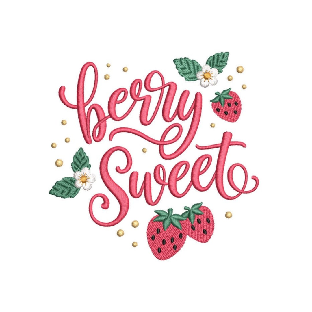 Sweet Berry Embroidery Design, 3 Sizes, Instant Download - Etsy