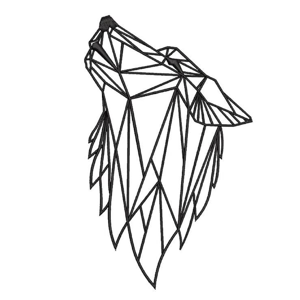 Geometric Wolf - Etsy
