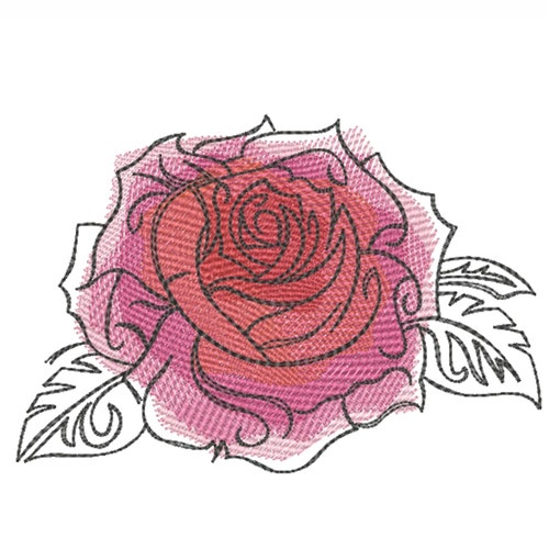 Rose Embroidery Design. Flower Embroidery Design. Floral - Etsy