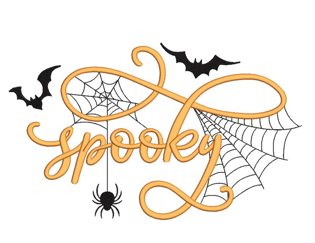 Spooky Embroidery Design, Halloween Embroidery File, 5 Sizes - Etsy