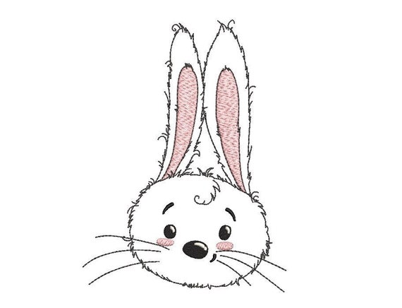Bunny Embroidery Design 3 Sizes Instant Download | Etsy