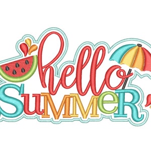 Summer Embroidery Design - Etsy