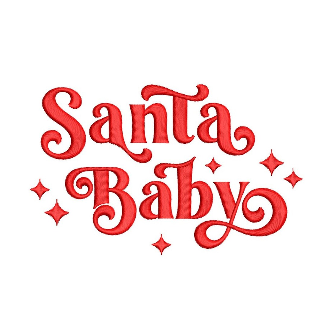 Santa Baby Embroidery Design, Christmas Vibes Machine Embroidery Design ...
