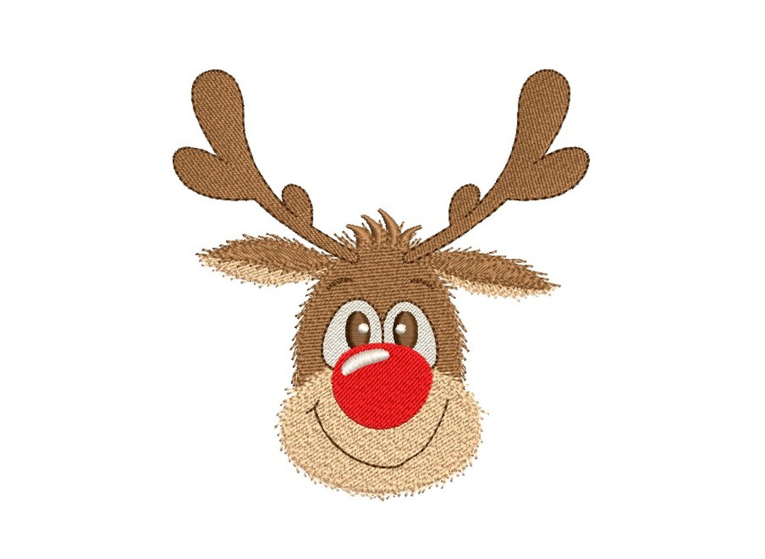Christmas Reindeer Embroidery Design, 3 Sizes, Instant Download - Etsy