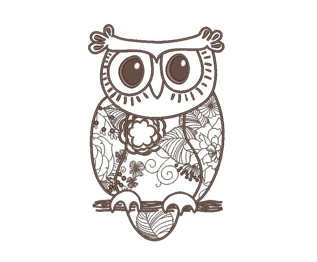 Owl Embroidery Design, Instant Download - Etsy