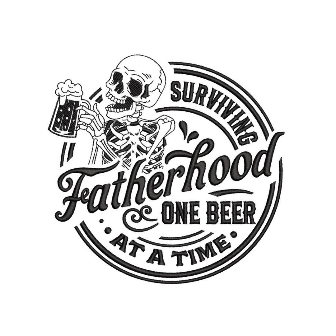Fatherhood Embroidery Design, Father's Day Embroidery Design, 4 Sizes ...