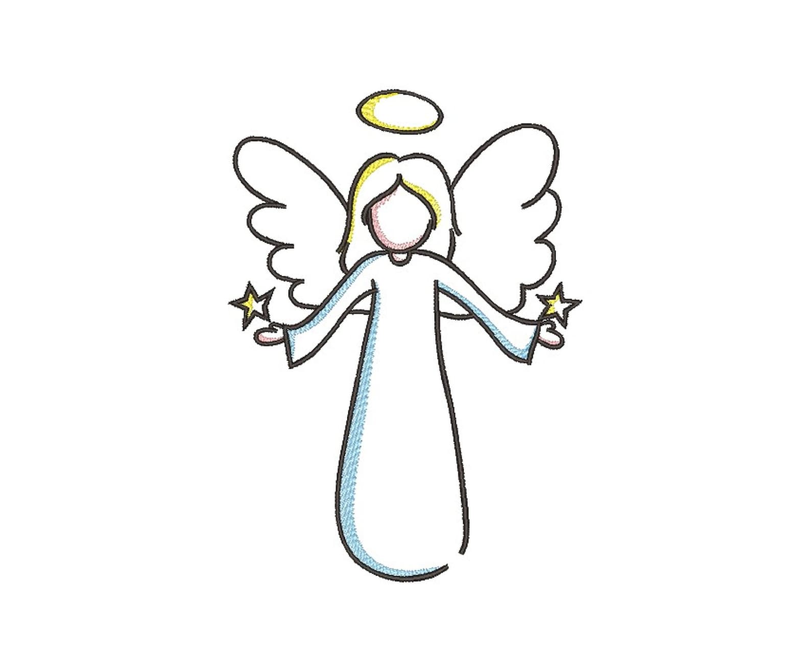 Little Angel Embroidery Design, Instant Download - Etsy