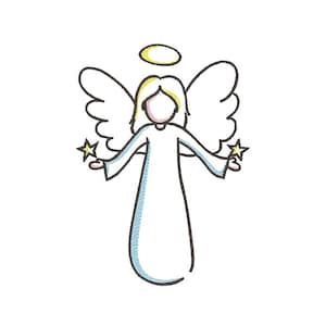 Little Angel Embroidery Design, Instant Download - Etsy