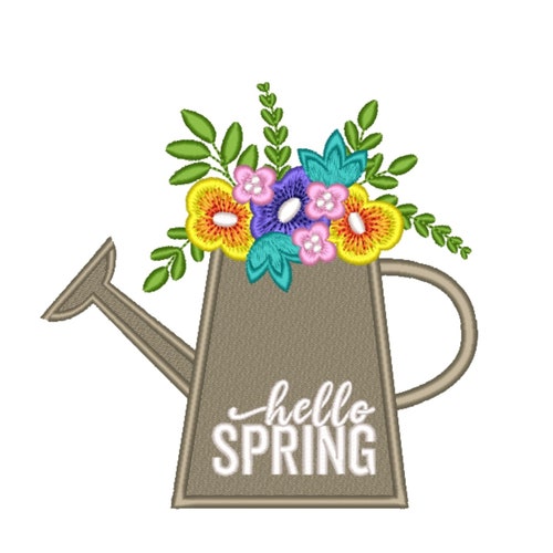 Spring Gnome Embroidery Design 3 Sizes Instant Download | Etsy