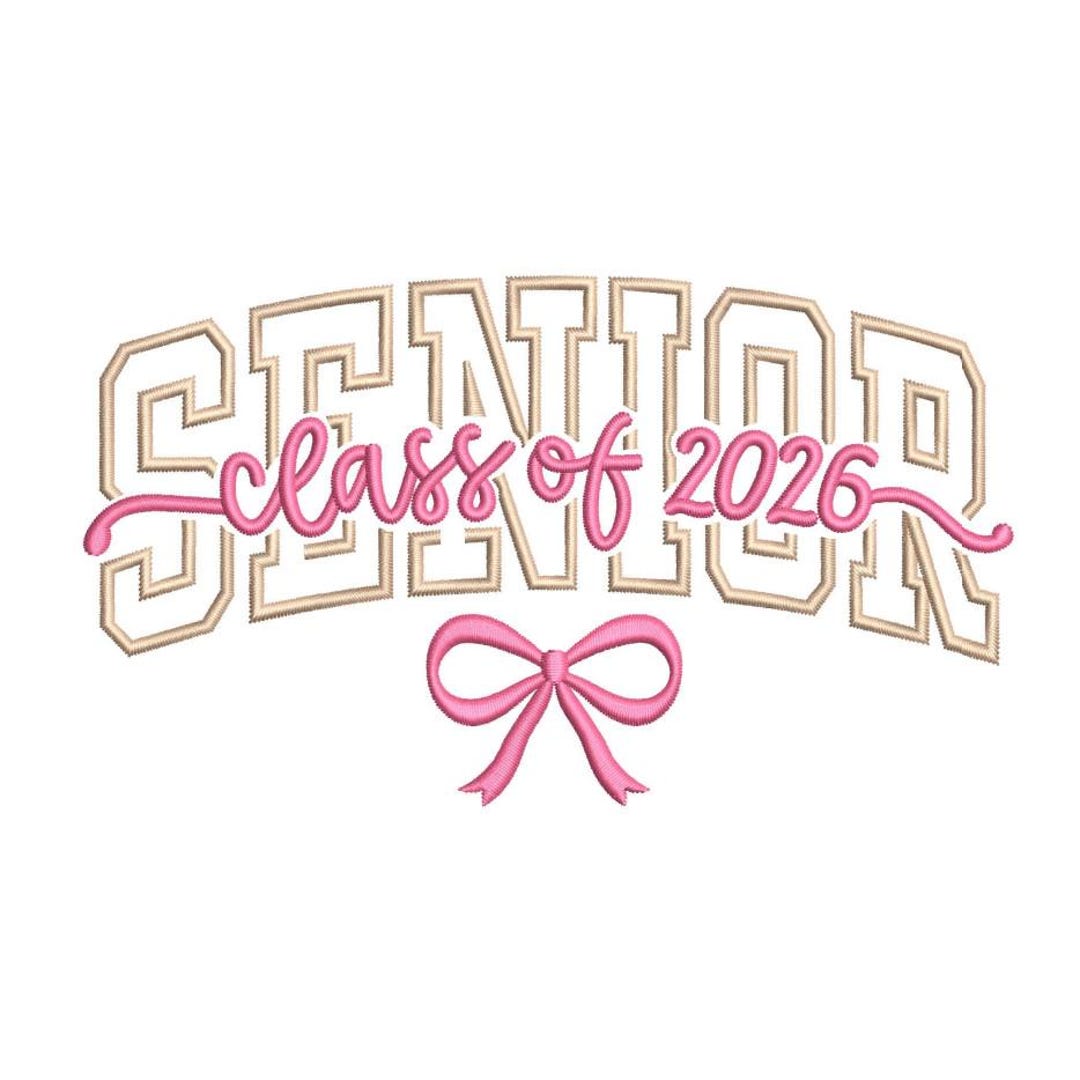 Senior 2026 Class off Graduation Embroidery Design, 4 Sizes, Instant ...